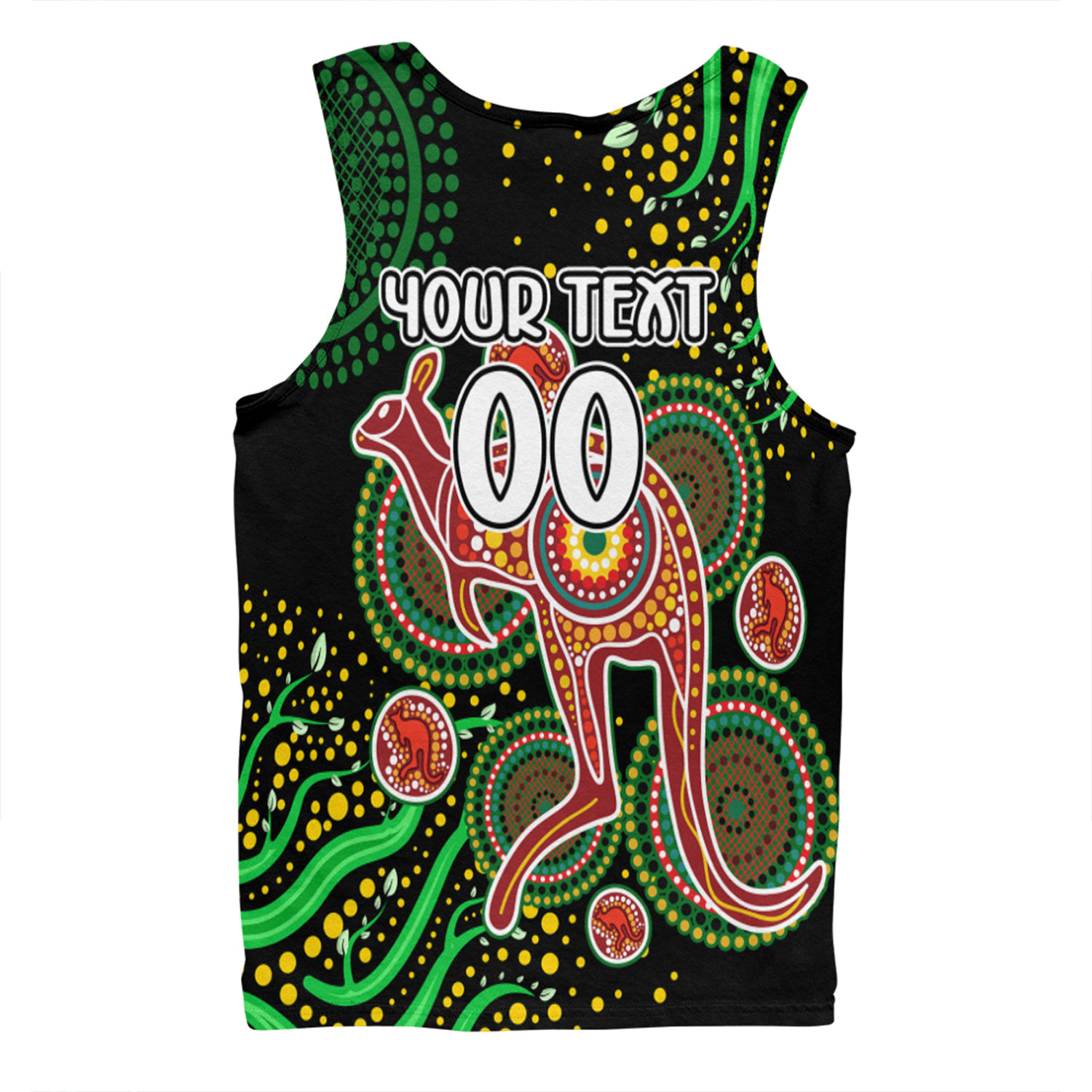Australia Kangaroo Aboriginal Custom Men Singlet - Aboriginal Plant ...