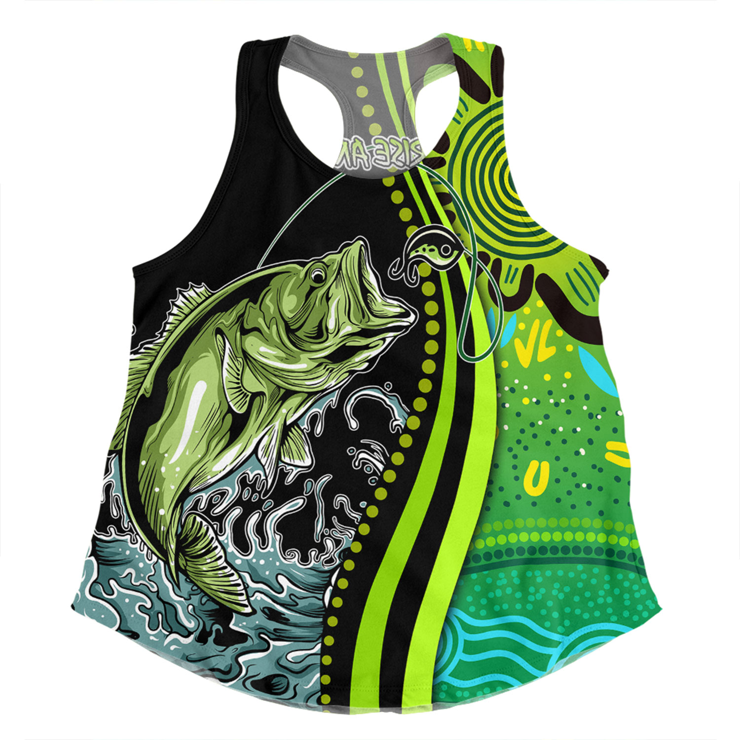 Australia Fishing Aboriginal Fishing Custom Women Racerback Singlet ...
