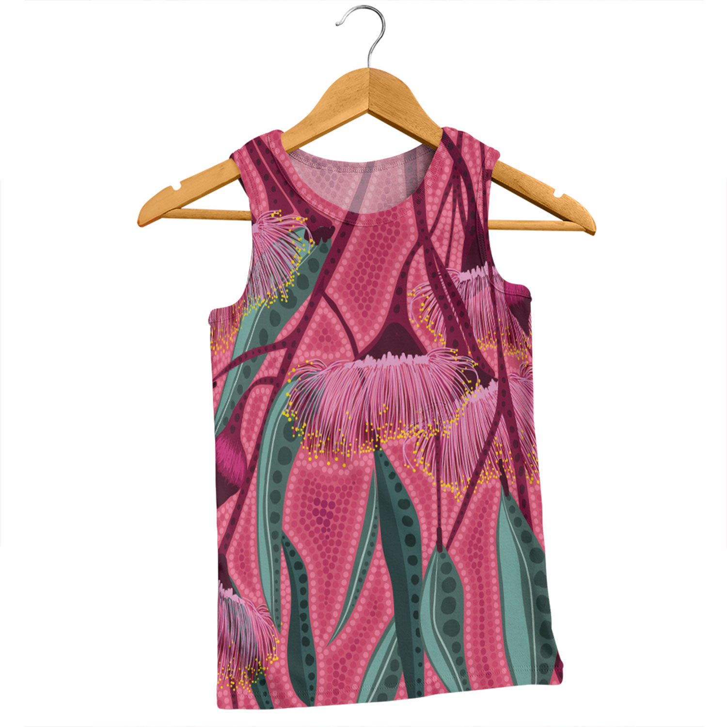 Australia Flowers Aboriginal Men Singlet - Aboriginal Dot Art Of ...