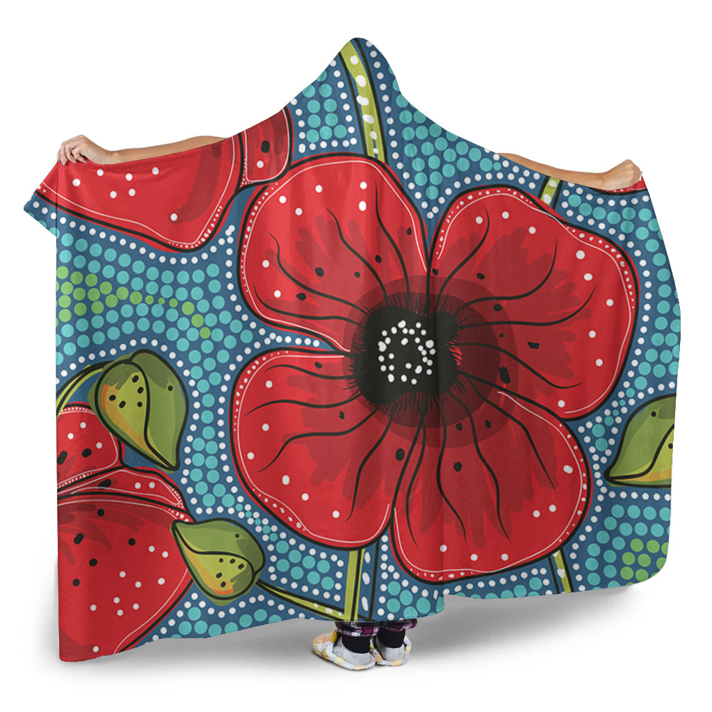 Australia Flowers Aboriginal Hooded Blanket - Aboriginal Dot Art Of ...