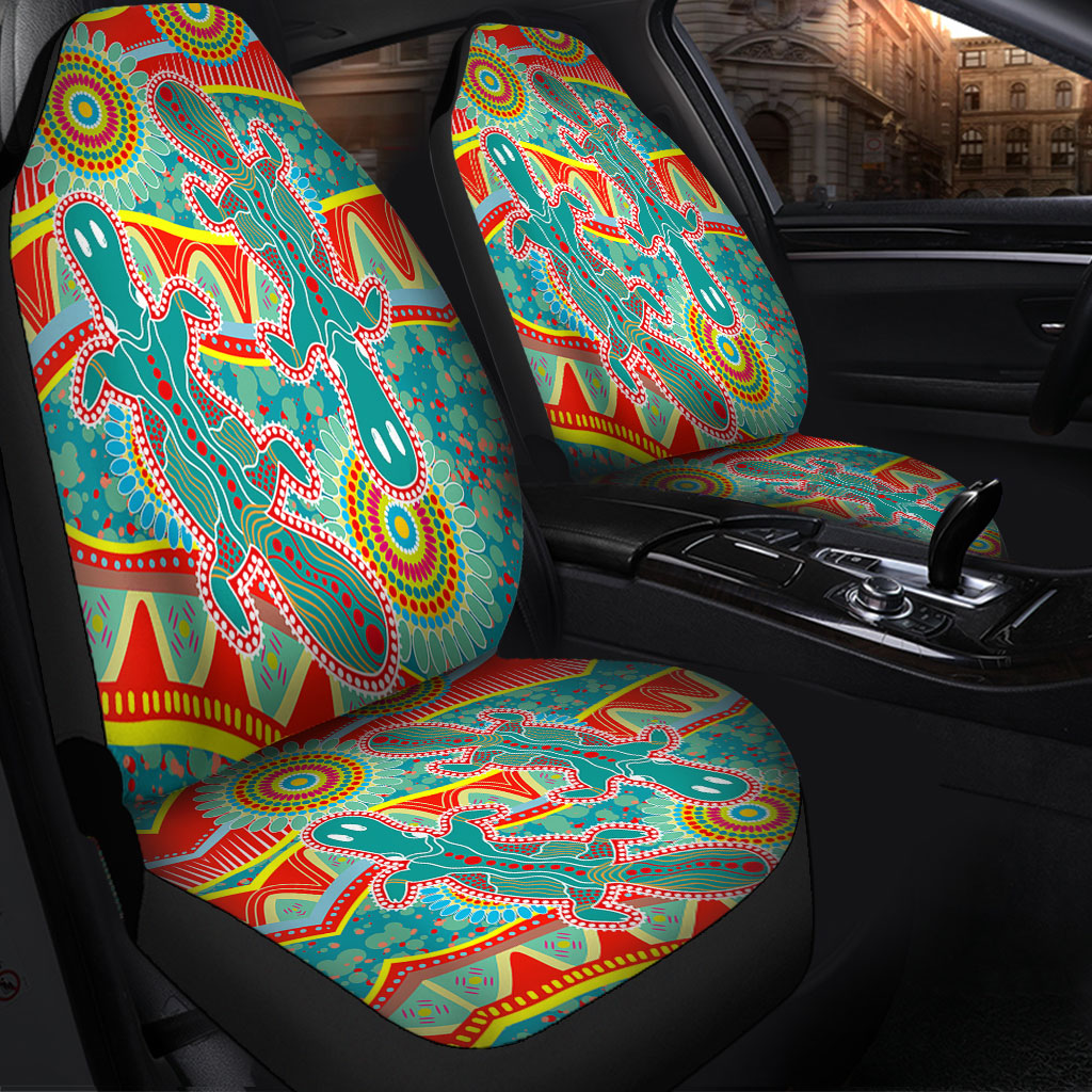 Australia Animals Platypus Aboriginal Car Seat Cover - Green Platypus ...