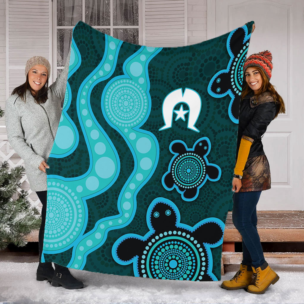 Australia Aboriginal Turtles Torres Strait Islands Blanket - Blue ...