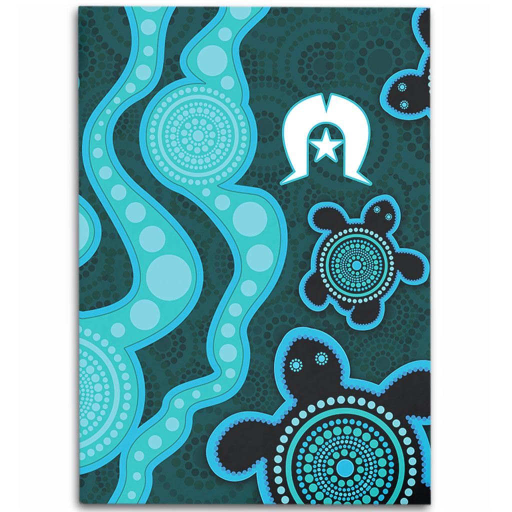 Australia Aboriginal Turtles Torres Strait Islands Area Rug - Blue ...