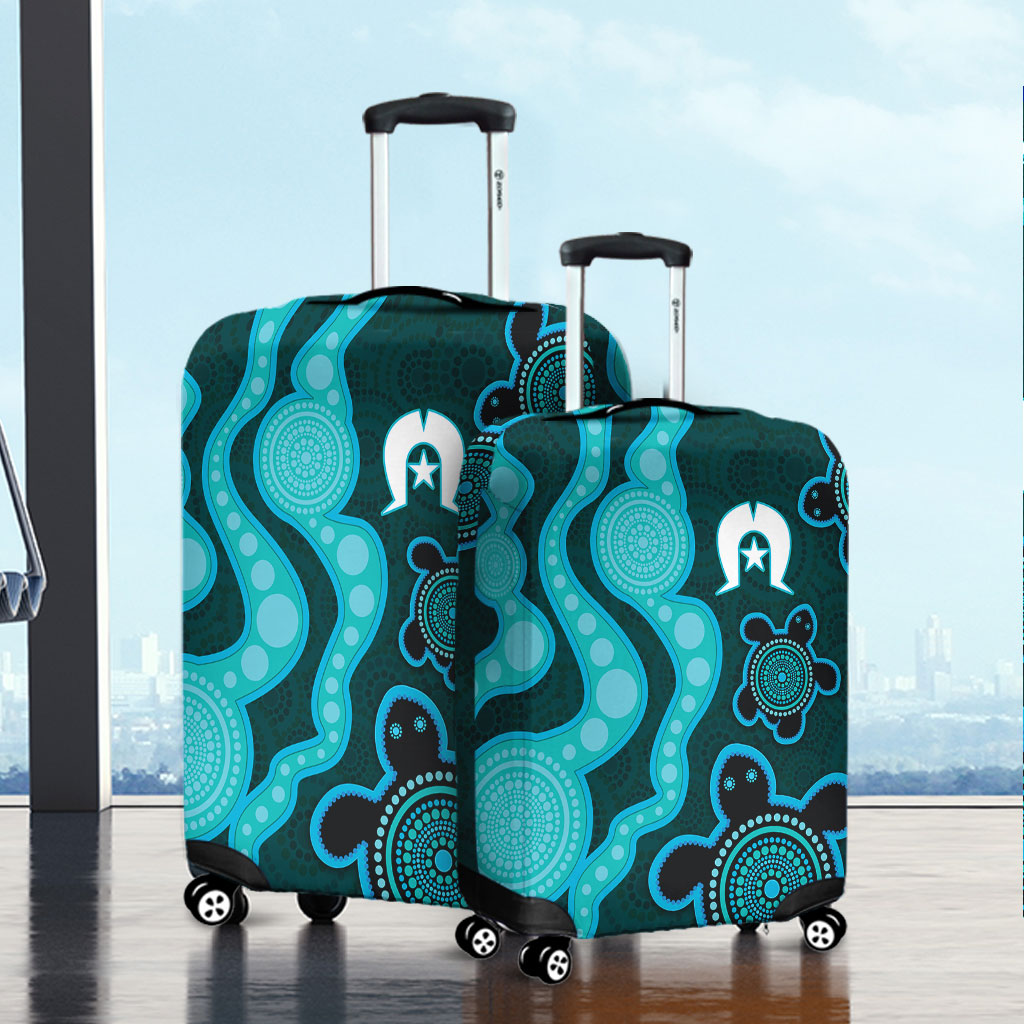 Australia Aboriginal Turtles Torres Strait Islands Luggage Cover - Blue ...
