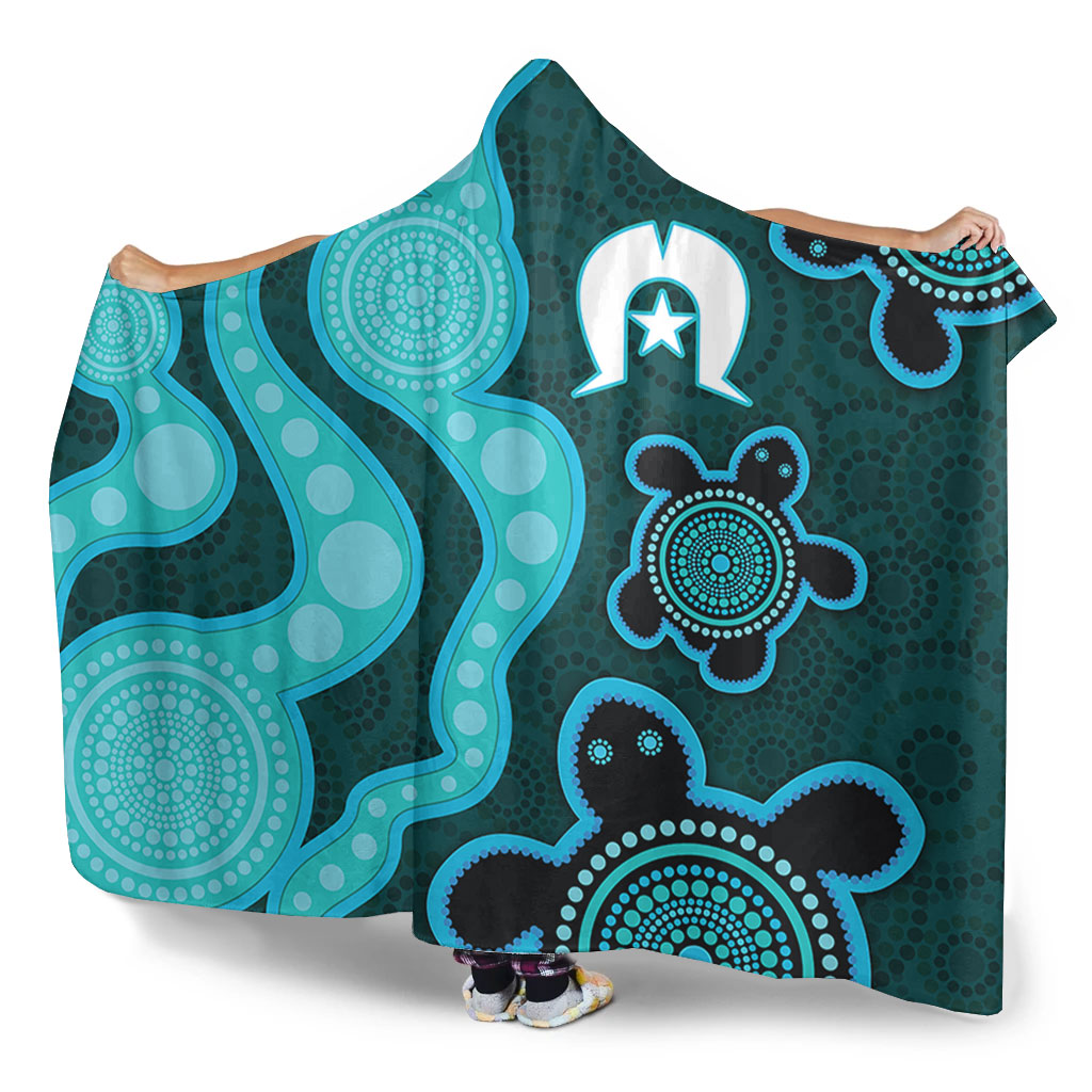 Australia Aboriginal Turtles Torres Strait Islands Hooded Blanket ...