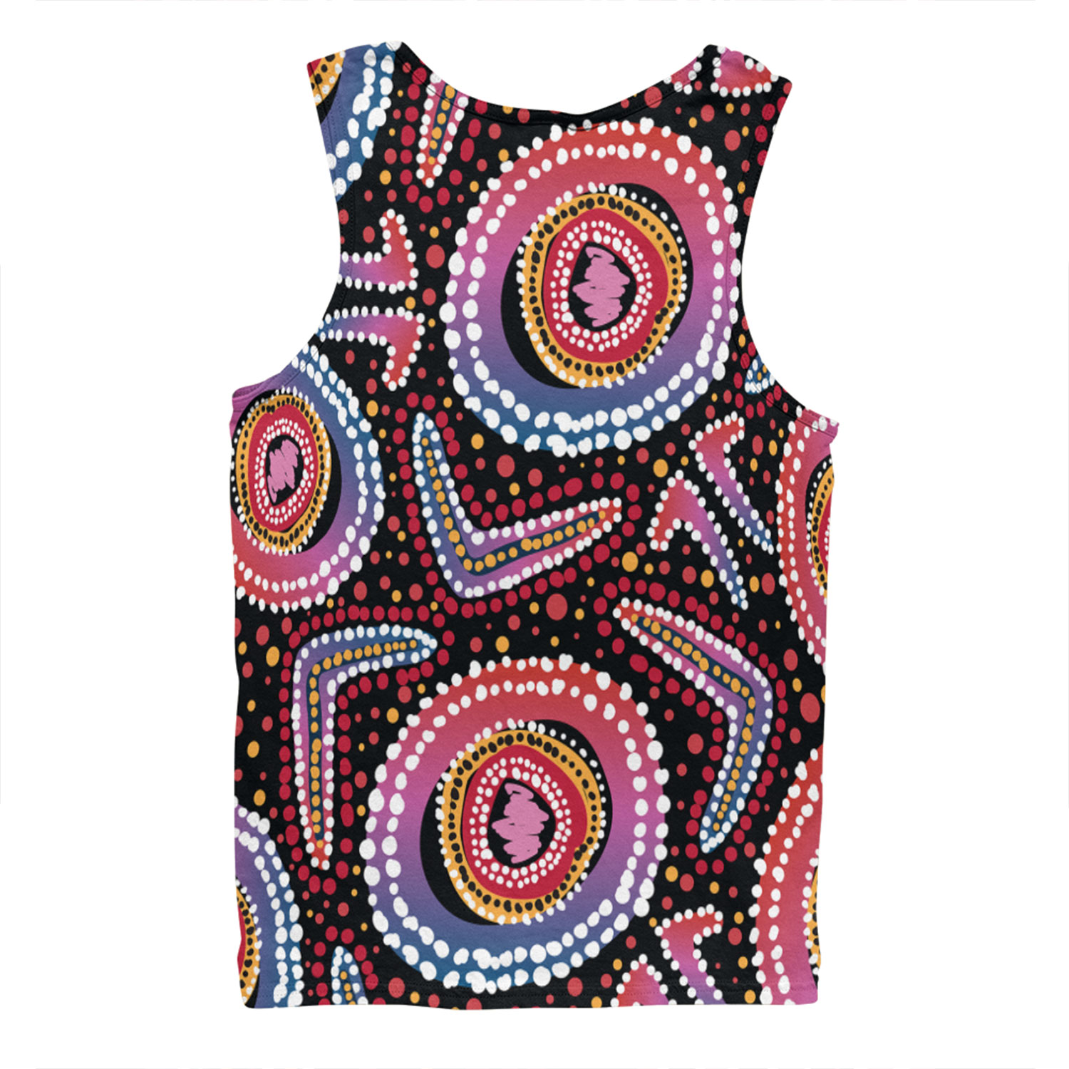 Australia Dot Painting Inspired Aboriginal Men Singlet - Boomerang From ...
