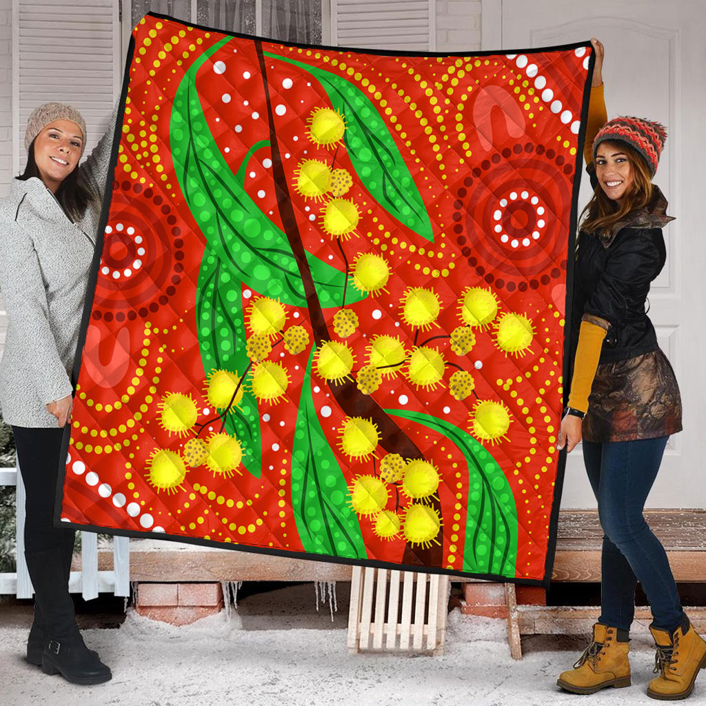 Australia Aboriginal Quilt - Aboriginal Dot Art Of Australian Yellow ...
