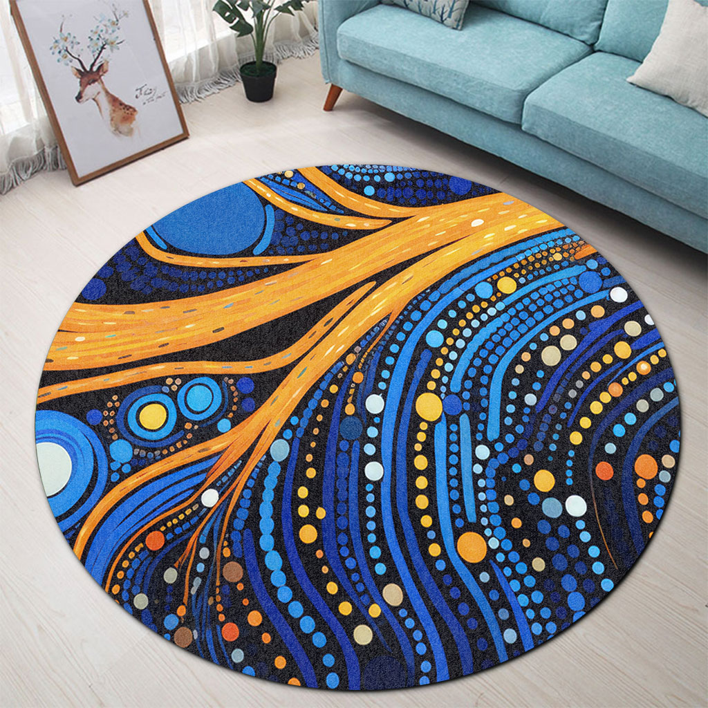 Australia Dreaming Aboriginal Round Rug - Aboriginal Indigenous Culture ...