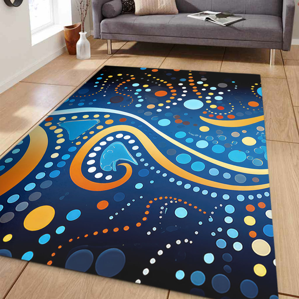 Australia Dreaming Aboriginal Area Rug - Aboriginal Culture Indigenous ...
