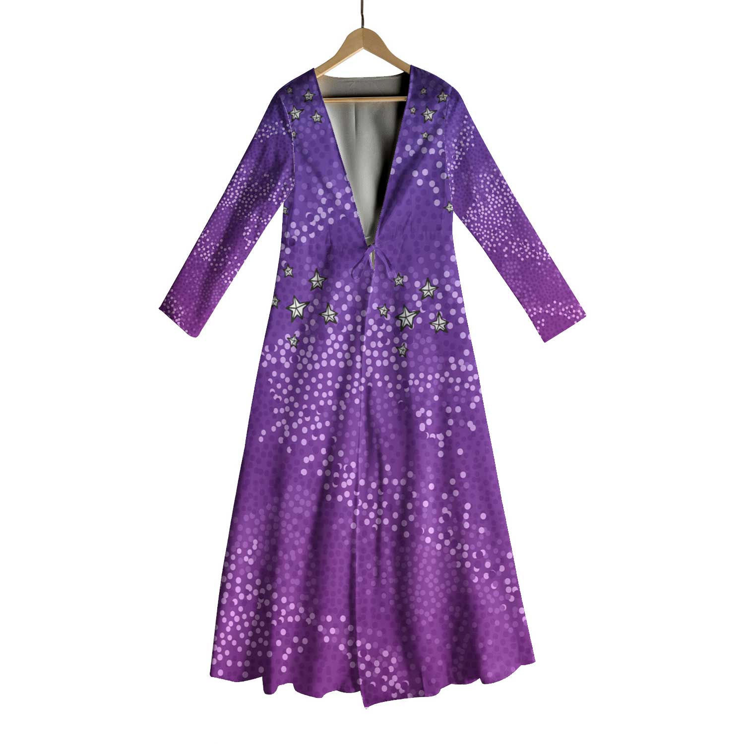 Australia Aboriginal Beach Dress - Purple Dot Painting Art Washo Dress
