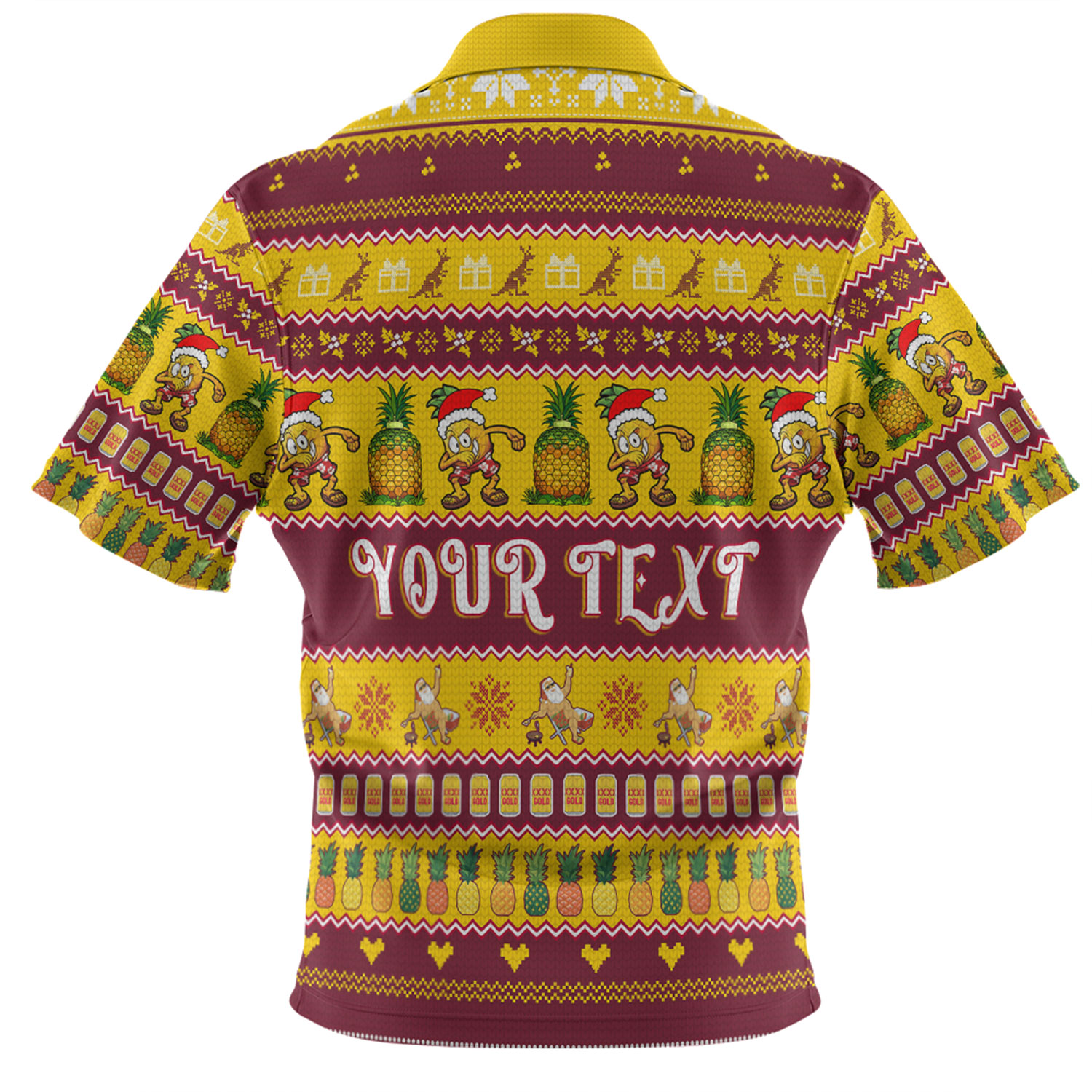 Queensland Big Things Christmas Custom Polo Shirt - The Big Pineapple ...