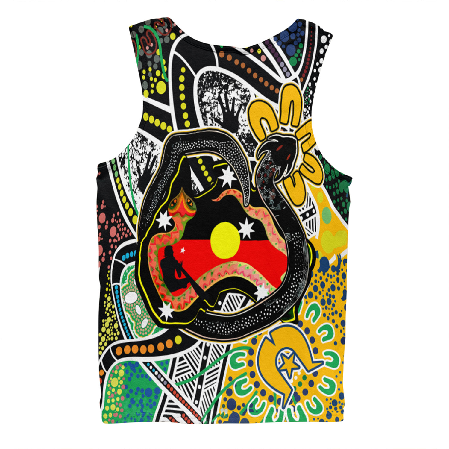 Australia Rainbow Serpent Aboriginal Men Singlet - Dreamtime Rainbow ...