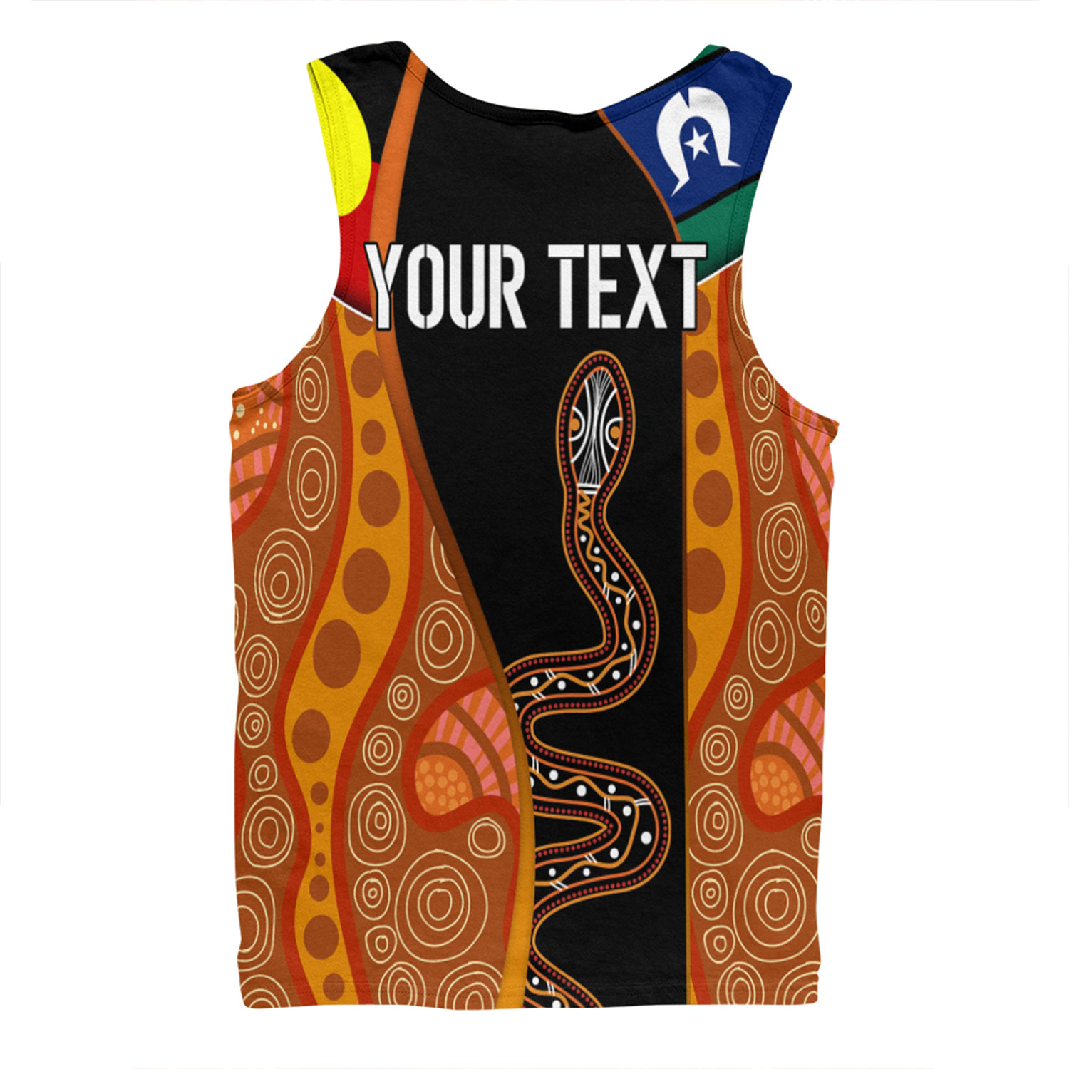 Australia Aboriginal Custom Men Singlet - Indigenous Rainbow Serpent ...