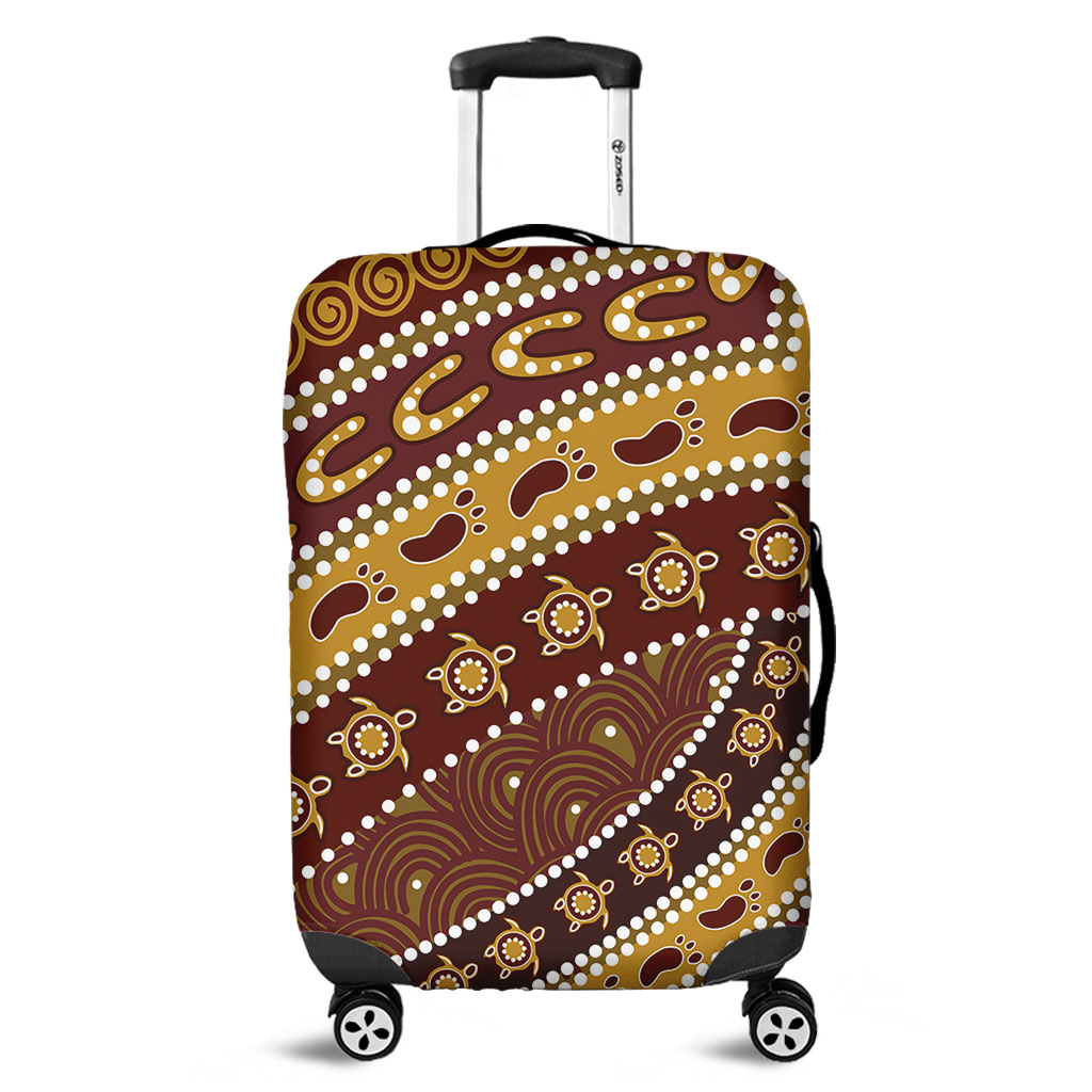 Australia Aboriginal Luggage Cover - Australian Aboriginal Style Of ...