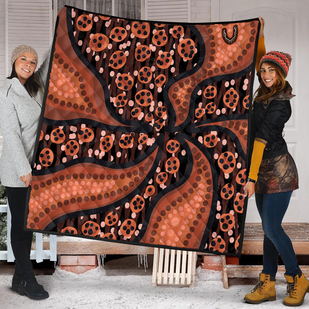 Australia Aboriginal Quilt - Brown Background With An Aboriginal Art ...