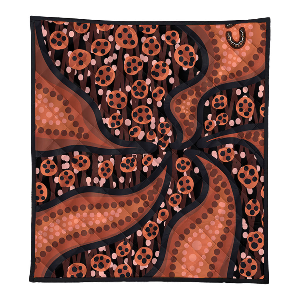 Australia Aboriginal Quilt - Brown Background With An Aboriginal Art ...