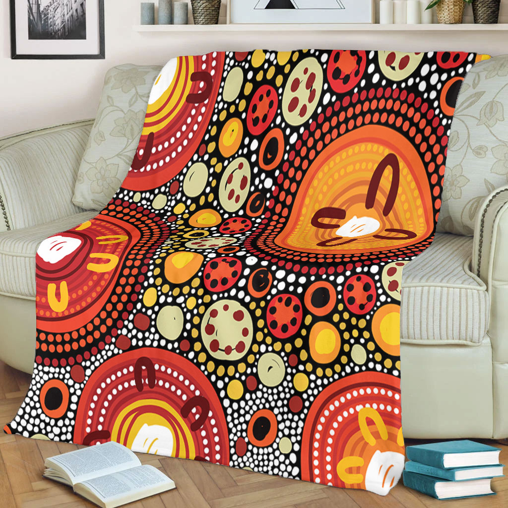 Australia Aboriginal Blanket - Colorful Dot Art Inspired By Aboriginal ...