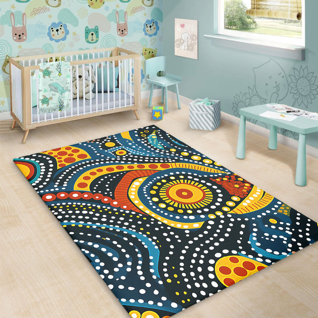 Australia Aboriginal Area Rug - Traditional Australian Aboriginal ...