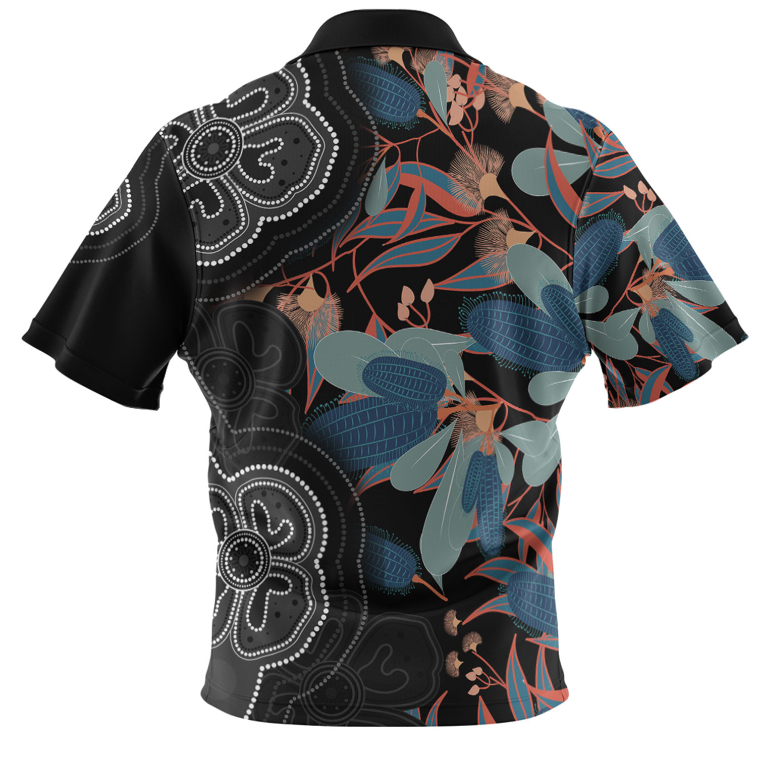 Australia Aboriginal Polo Shirt - Australian Native Floral Seamless ...