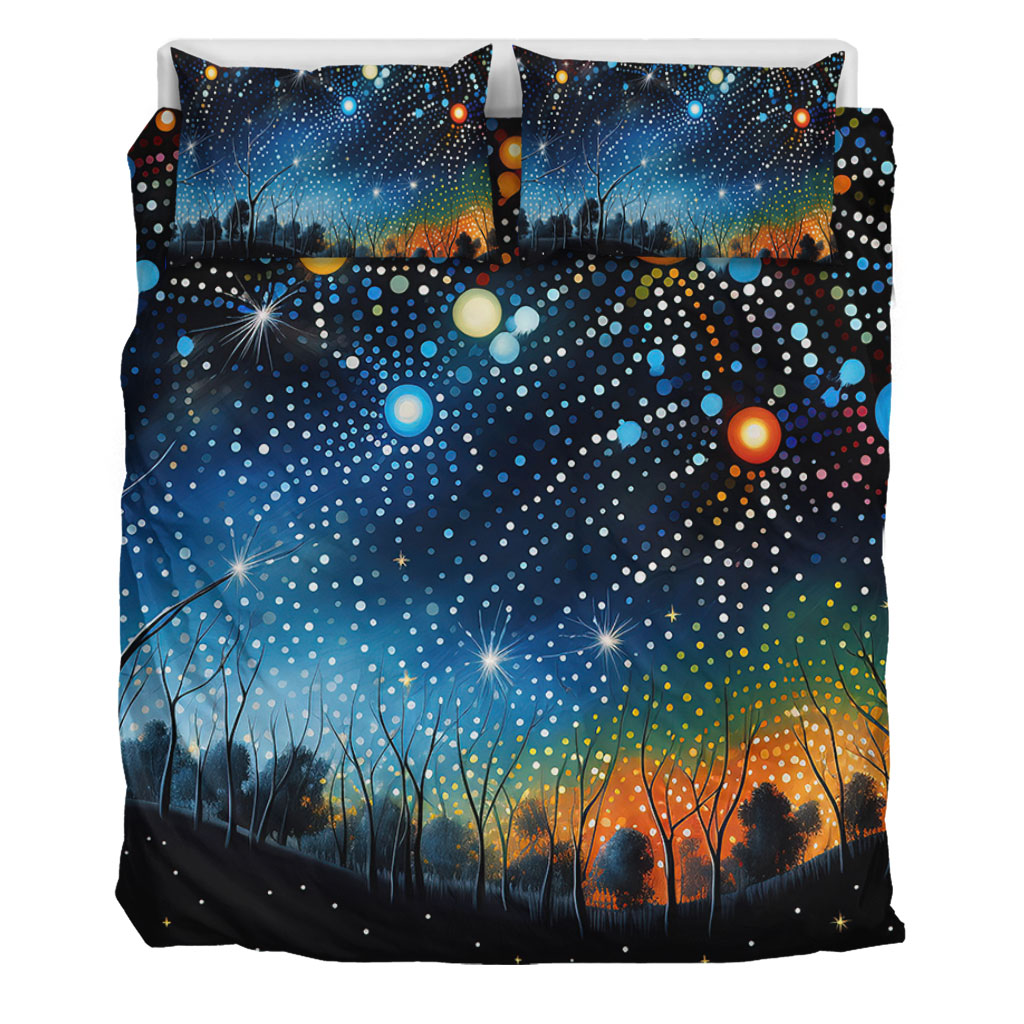 Australia Aboriginal Bedding Set - Aboriginal Dot Painting Dreamtime ...