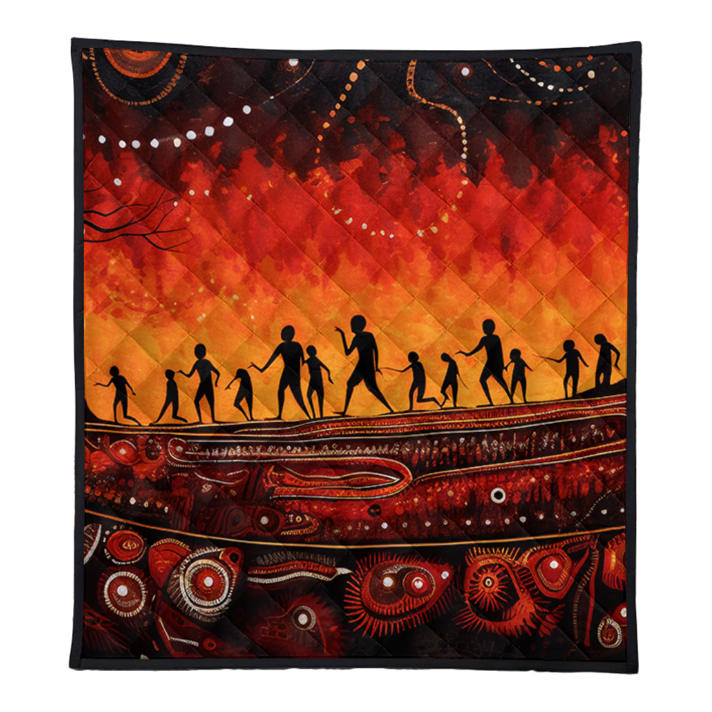 Australia Aboriginal Quilt - The Sacred Dreamtime Painting Of The ...