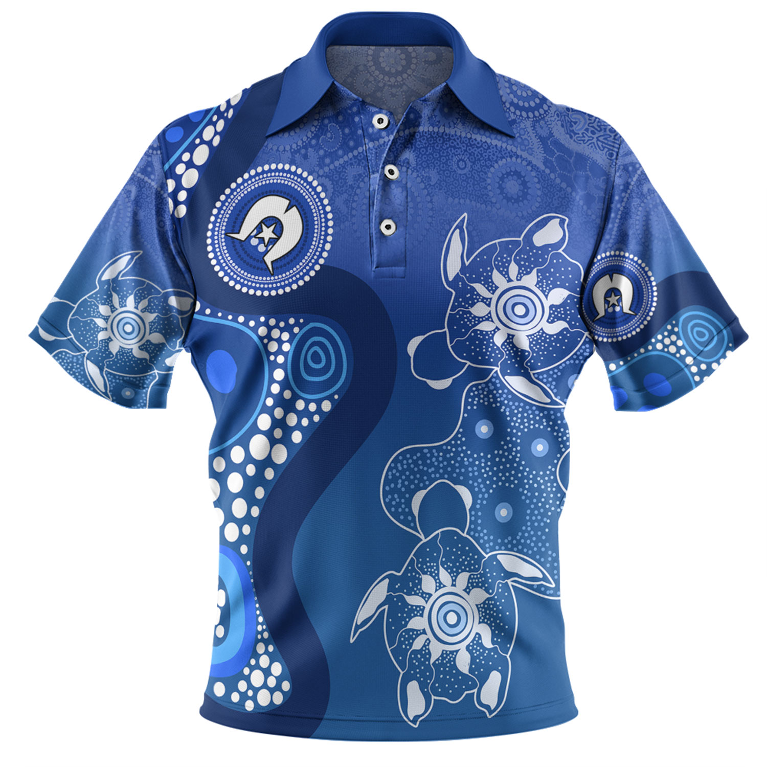 Australia Turtles Aboriginal Polo Shirt - Indigenous Dot Turtles In The ...