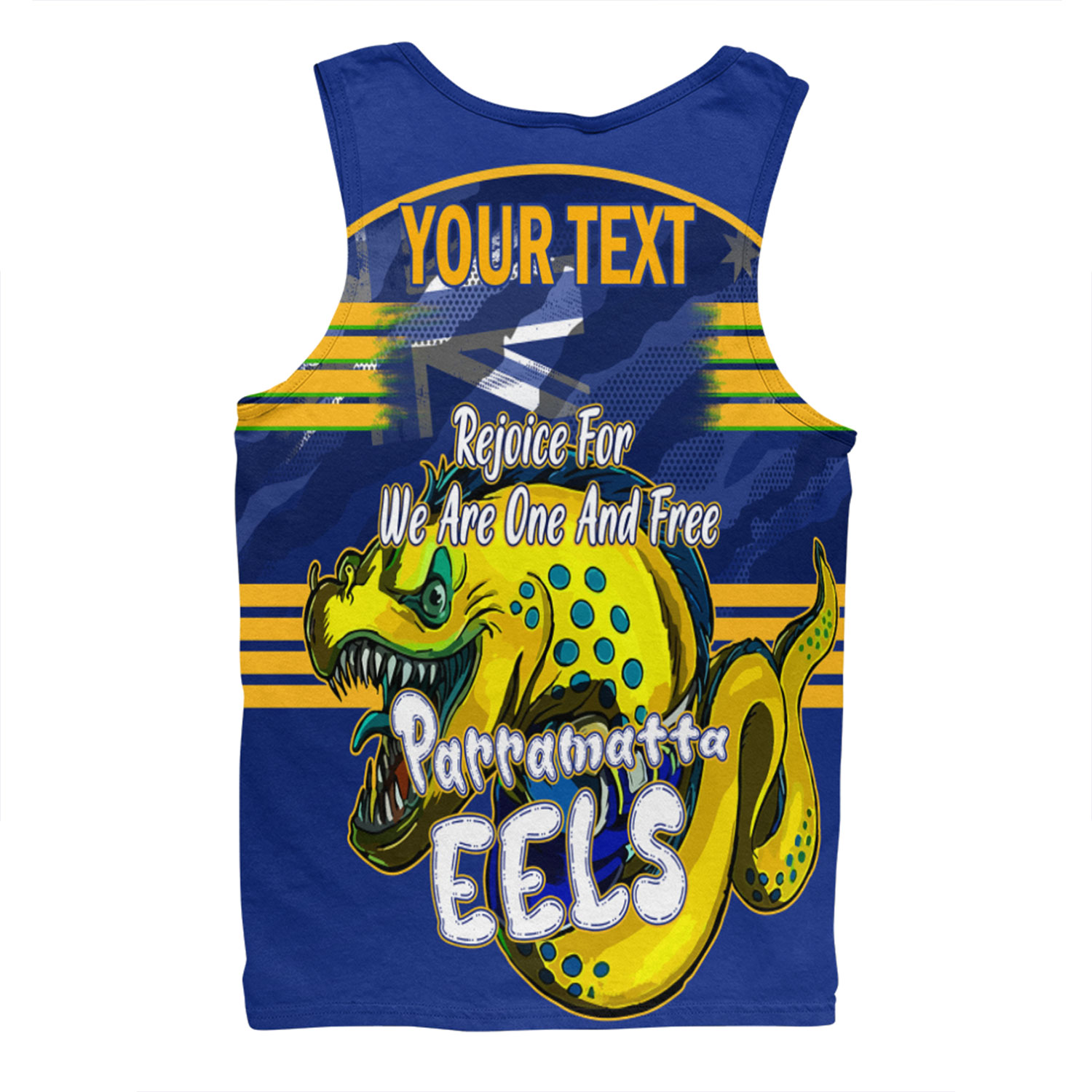 Parramatta Eels Men Singlet - Happy Australia Day We Are One And Free