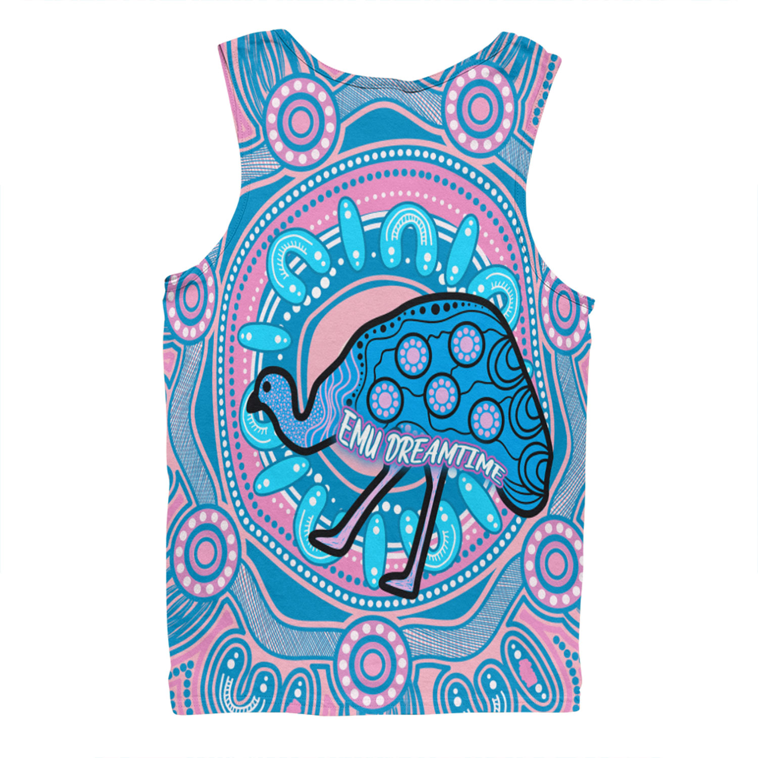 Australia Emu Aboriginal Custom Men Singlet - Blue Indigenous Dreamtime ...