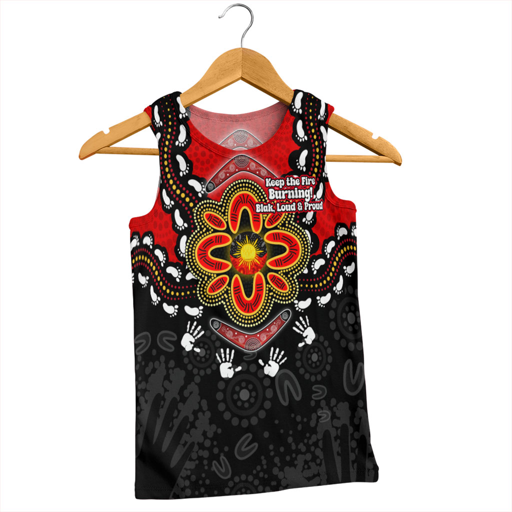Australia Men Singlet Aboriginal Inspired Naidoc Symbol Pattern