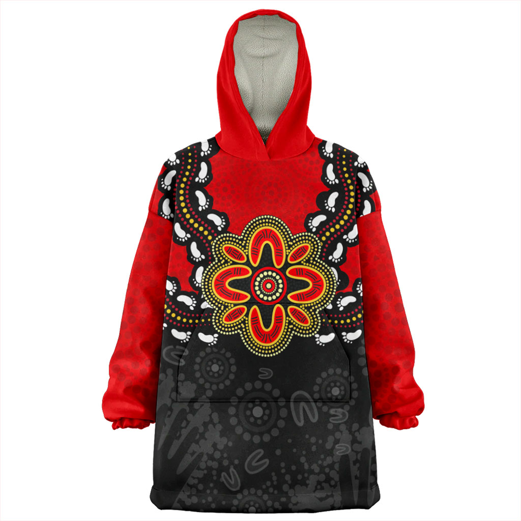 Australia Snug Hoodie Aboriginal Inspired Symbol Pattern