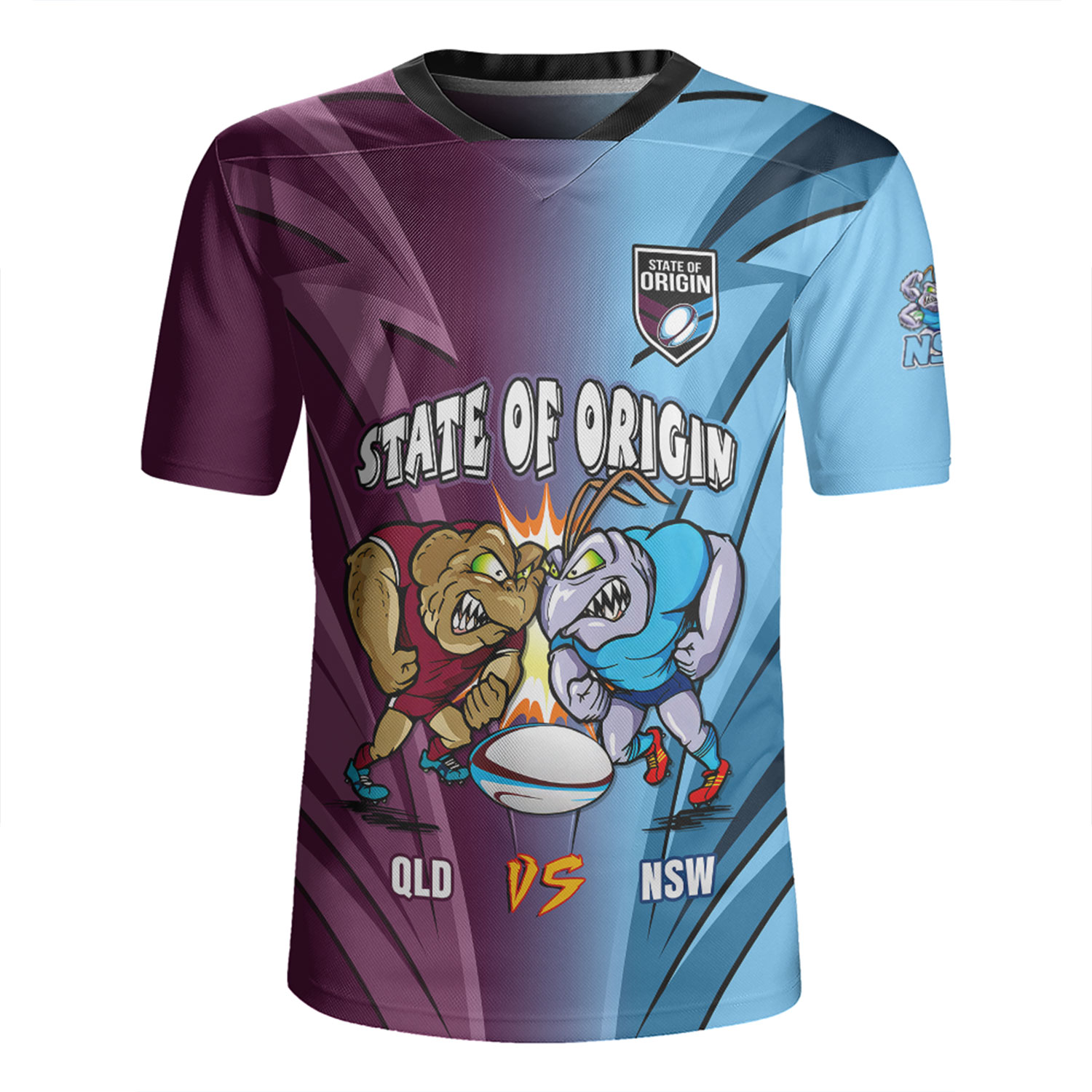 Queensland Maroons Rugby Jersey Custom State Of Origin 2024 Tough Fan ...