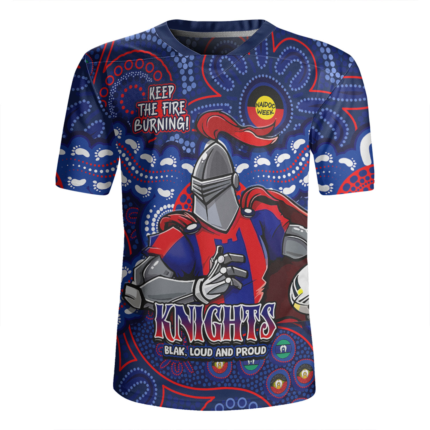 Newcastle Knights Rugby Jersey Custom Naidoc Week 2024 Aboriginal ...