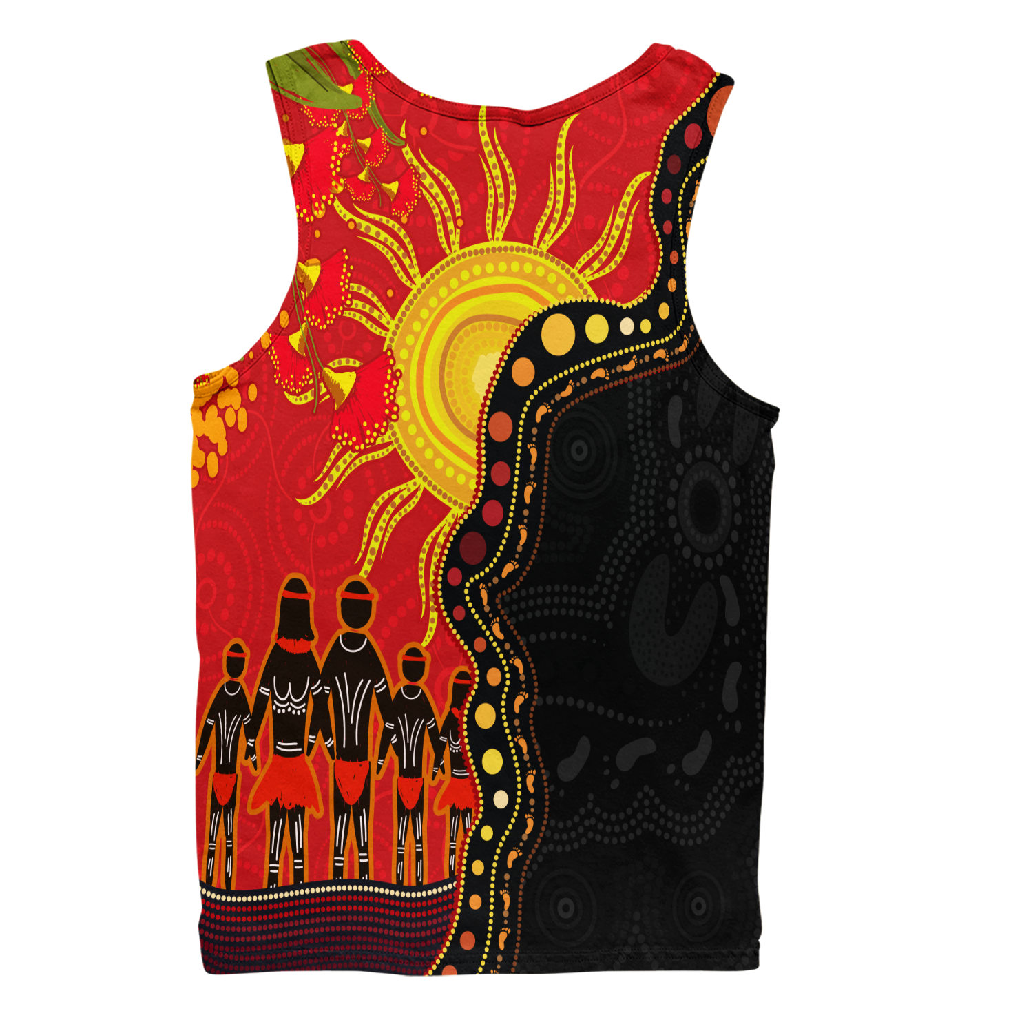 Australia Men Singlet Indigenous Dot Painting Inspired By The ...