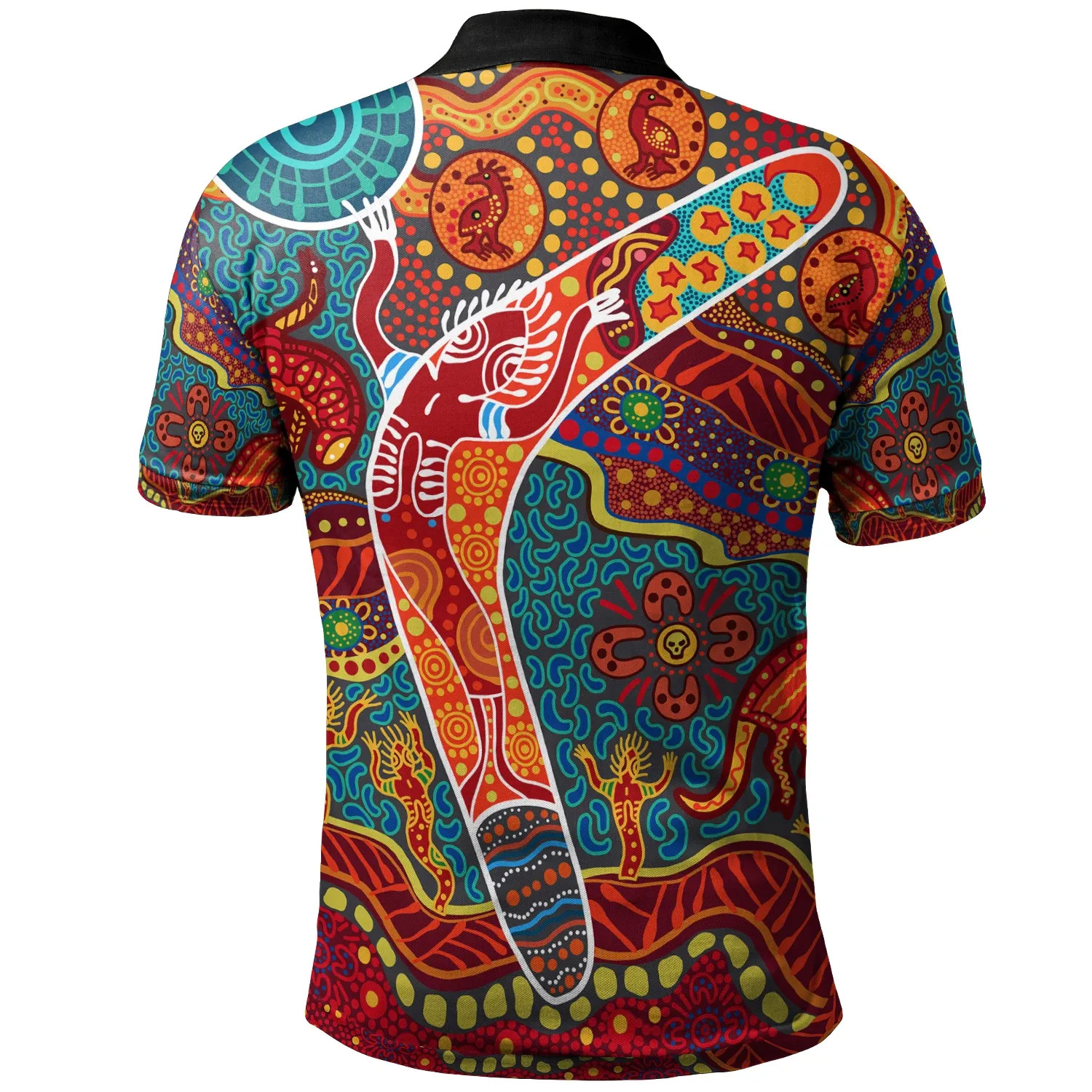 Australia Aboriginal Personalised Polo Shirt - Indigenous Boomerang