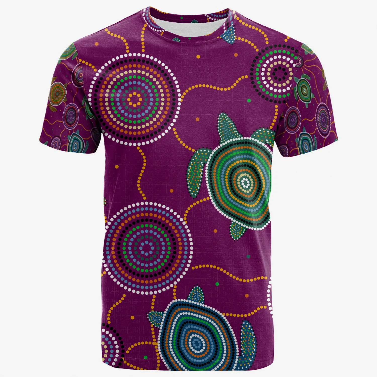 Australia Sthirt - Aboriginal Turtle Purple Australia Dot Patterns