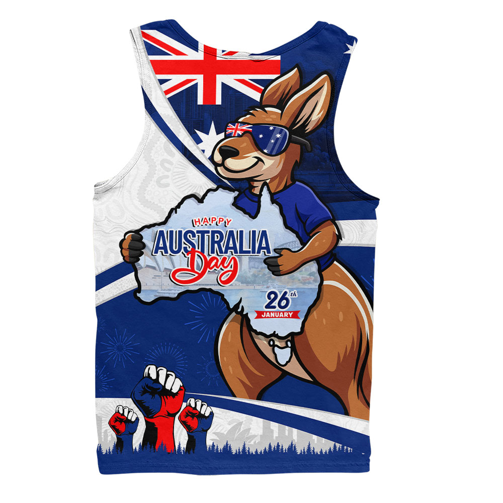 Australia Men Singlet Australia Day Aussie Kangaroo Pride Holiday