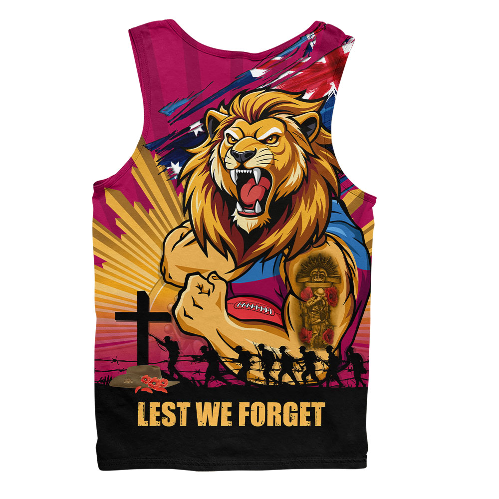 Brisbane Lions Men Singlet ANZAC Day Honour And Football Legacy
