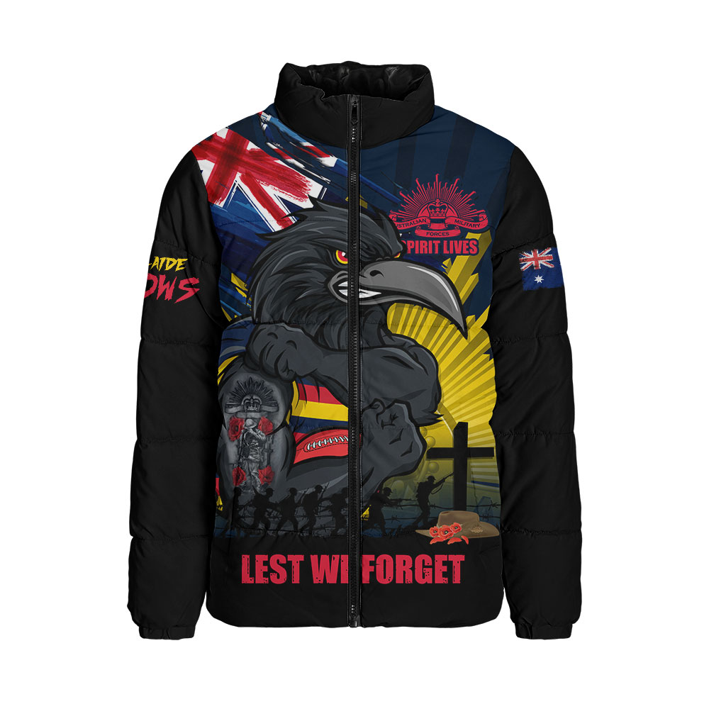 Adelaide Crows Padded Jacket ANZAC Day Honour And Football Legacy