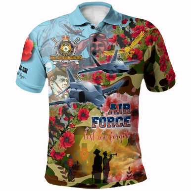 The RAAF Anzac Spirit Camouflage Polo Shirt - Royal Air Force Anzac ...