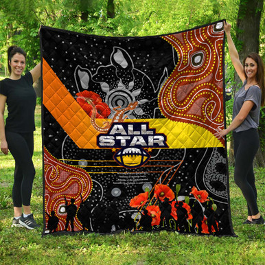 All Stars Rugby Anzac Aboriginal Inspired Quilt - All Stars with Anzac ...