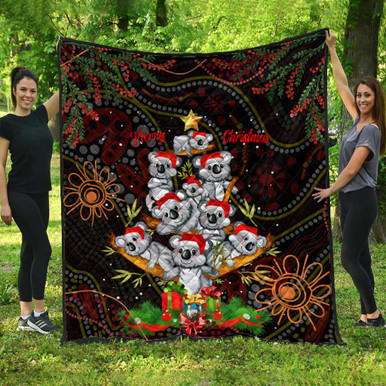 Aboriginal Christmas Quilt - Aussie Koala Christmas Tree with ...