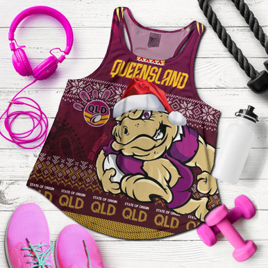 Cane Toads Women Racerback Tank - Custom Christmas QLD Maroons Cane ...