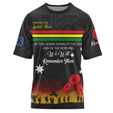 Penrith Panthers Anzac Custom T-shirt - Keeping the Spirit Alive T-shirt