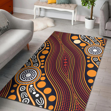 Australia Aboriginal Inspired Area Rug - Indigenous Art Aboriginal ...