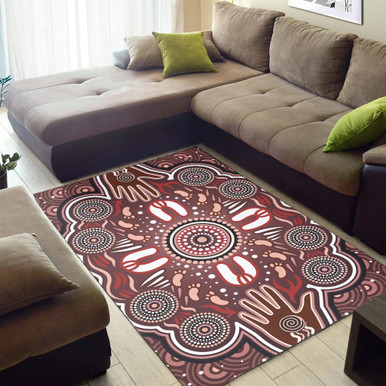 Australia Aboriginal Inspired Area Rug - Dot Aboriginal Style Of ...