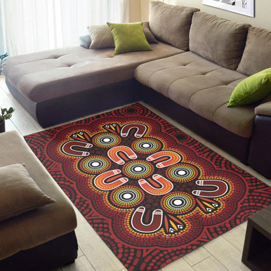 Australia Aboriginal Inspired Area Rug - Australian Aboriginal Dot ...
