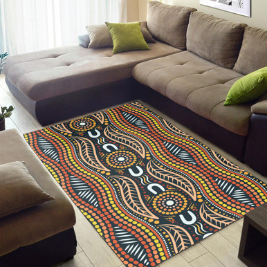 Australia Aboriginal Inspired Area Rug - Aboriginal Dot Design Seamless ...