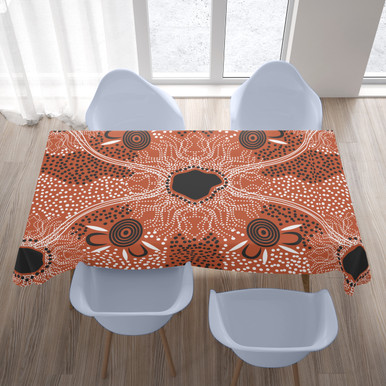 Australia Aboriginal Inspired Tablecloth - Indigenous Map Aboiginal ...