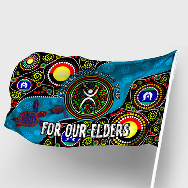 Naidoc Week Flag - Australia Culture Art With River And Tortoise ...