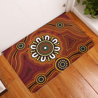 Australia Aboriginal Inspired Door Mat - Aboriginal Connection Concept ...